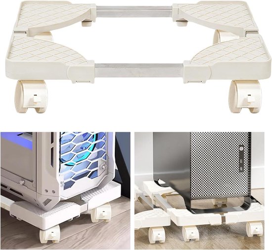 Universele Verstelbare CPU Stand met 4 Wielen - Onder Bureau Computer ...