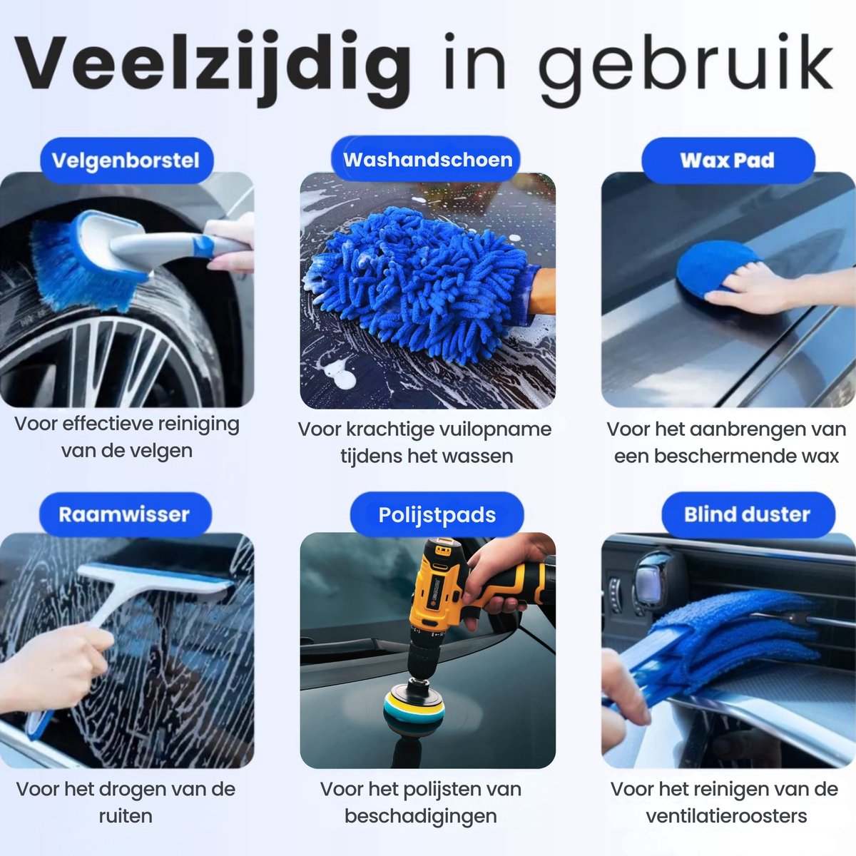 Car Detailing SHALL Autoreinigingsset 26-delig, Auto-onderhoudsset Met ...