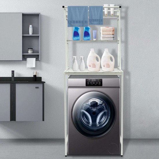 3-Lagen Wasmachine en Droger Opbergplank - Badkamer Organizer ...