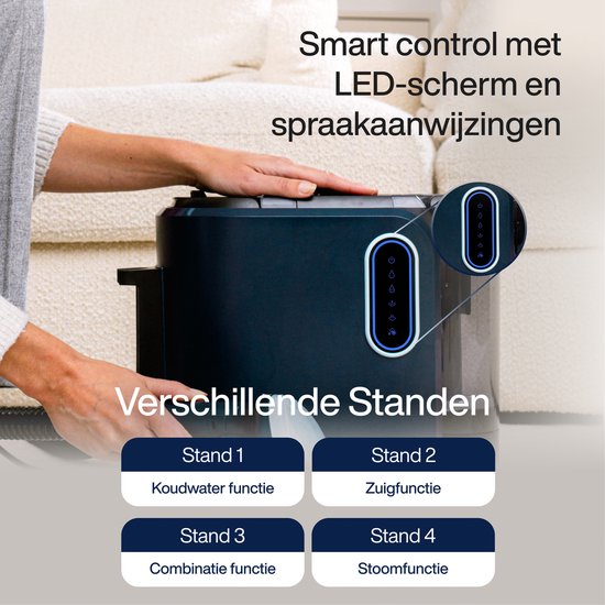 Samako Tapijtreiniger PRO 1800W – Stoomreiniger en Vlekkenreiniger ...