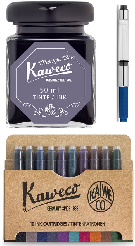 Kaweco - Ink bottle en Standaard Converter - Midnight Blue - potje ...