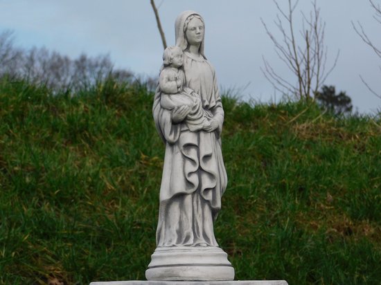 Beeld Maria met Kind - 42 cm - Steen | bol