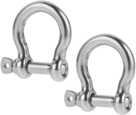 D-vormige roestvrijstalen schakelsloten - 2 stuks | bol