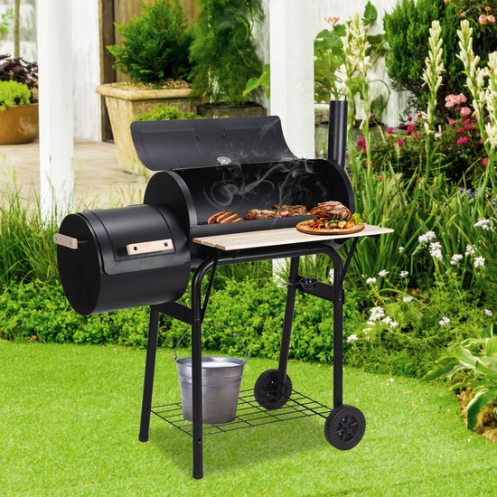 Houtskoolgrill - 2-in-1 BBQ Houtskool Grill- Barbeque Buitenkeuken ...