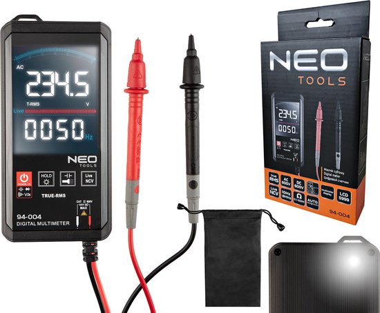 Neo-Tools Digitale Multimeter met Touchscreen (PRO) | bol