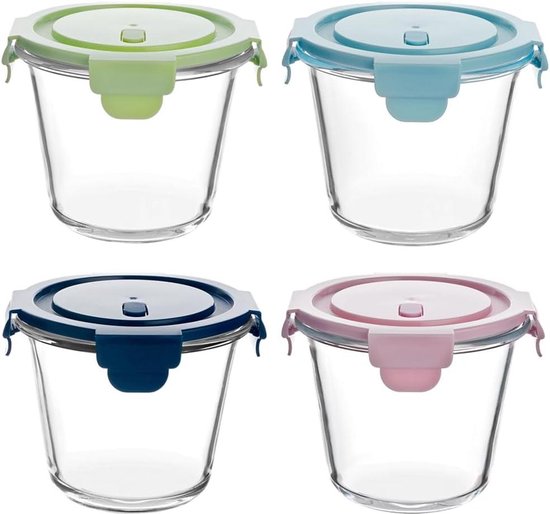 Glazen Voedselcontainer 710ml - Meal Prep Voedselbewaardozen ...