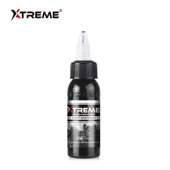 XTreme Ink | Light Graywash 30ml | Grijs | Tattoo Inkt | bol
