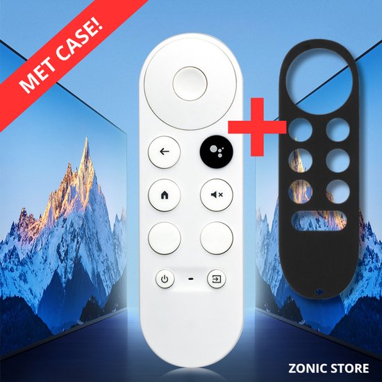 Remote voor Chromecast + CASE ZWART (HD & 4K) | Spraakbesturing ...