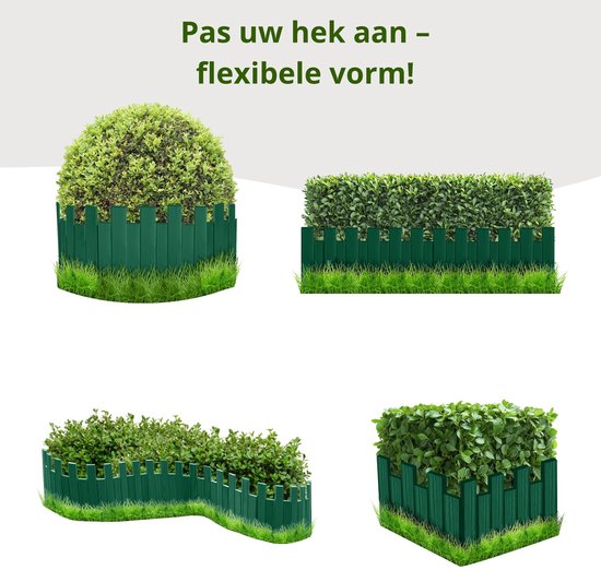 Floranica Flexibele Borderrand Gazonrand Perkrand 2 m x 40 cm Groen ...