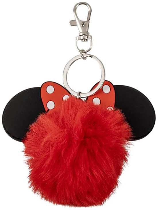 Disney - Minnie Mouse Red and Black Pom Pom Keychain | bol