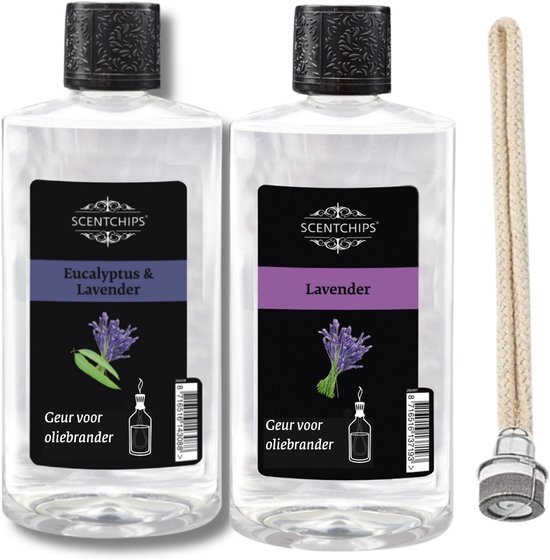 Geurolie oliebrander Eucalyptus lavendel + Lavender + Lont - Geurolie ...
