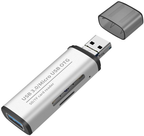USB 3.0 + Micro-USB naar USB 3.0 Female + SD + Micro-SD (tf) kaartlezer ...