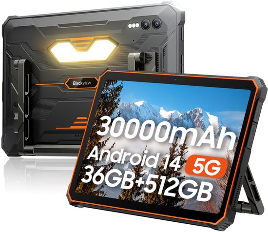 Blackview Active 10 Pro 5G Outdoor Tablet - 11" 36(12+24)GB+512GB 30000mAh 55W Snel... | bol