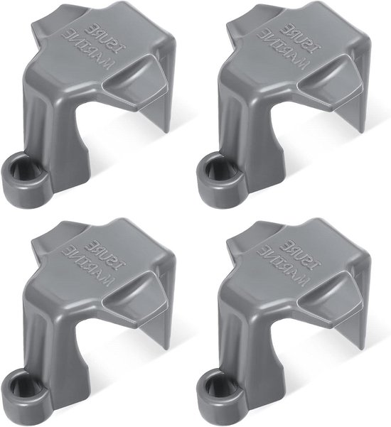 4Pcs Boat Bumper Clips Adjuster Rail Fender Hanger for Docking (Grey) | bol