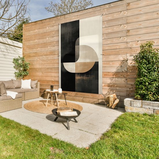 Tuinposter 120x180 cm - Tuindecoratie Modern - Vierkant - Vormen ...