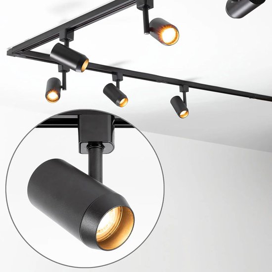 LumenXL - Railsysteem verlichting Claire - 3 meter - Zwart - 4 spots | bol