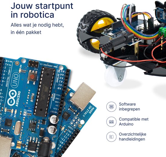 SyncGear 2WD Robot Bouwpakket voor Kinderen - Arduino - ESP32 ...