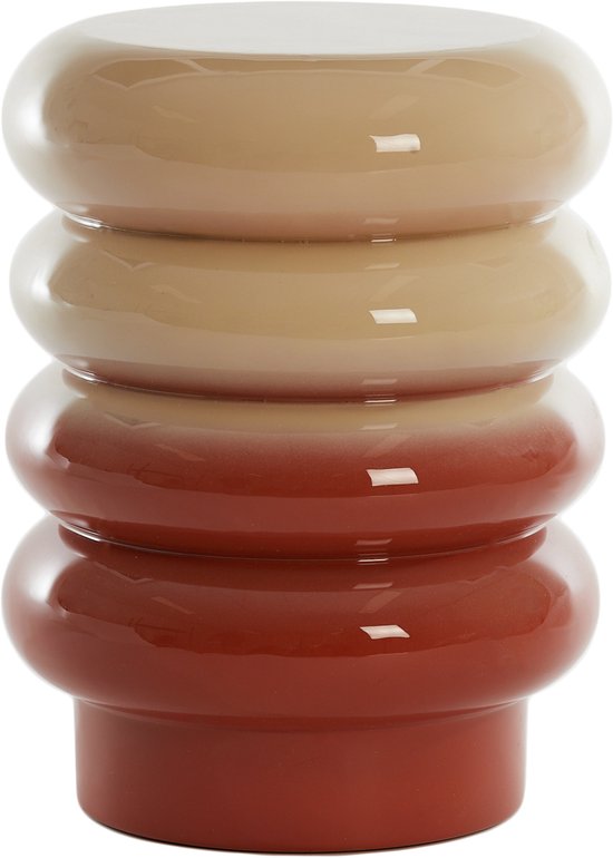 Light & Living - Bijzettafel MIROGI - Ø30x40cm - Wit | bol