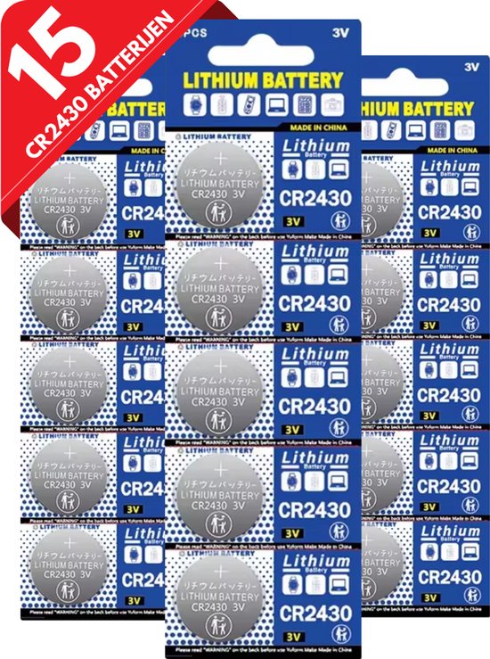 Maxenza CR2430 Lithium Knoopcel 3V - 15 Stuks | bol