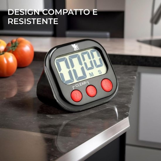 Digitale Keuken Timer - Groot LCD-scherm - Zwart | bol