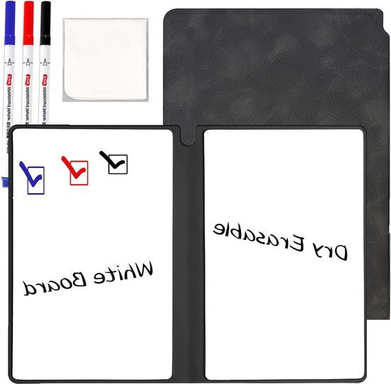 Whiteboard herbruikbaar notitieboek - A5 draagbaar droog wispad met PU ...