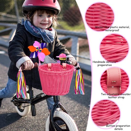 Fietsmand voor kinderen, decoratie voor fiets, kinderen, meisjes, met ...