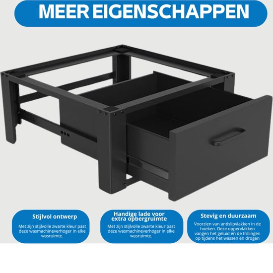 Wasmachine Verhoger met Lade - Wasmachine Sokkel - Verhoging Wasmachine ...