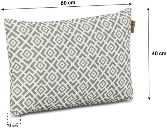 Stoff Tami sierkussen 60 x 40 cm | Grijs-antraciet | Afritsbaar ...