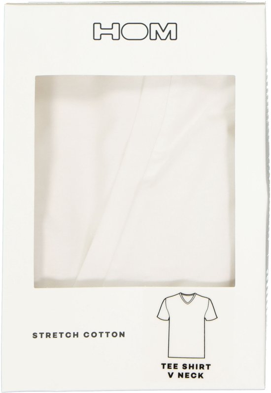 HOM - Supreme Cotton T-Shirt (1-pack) - V-hals - Wit - mannen - Maat S ...