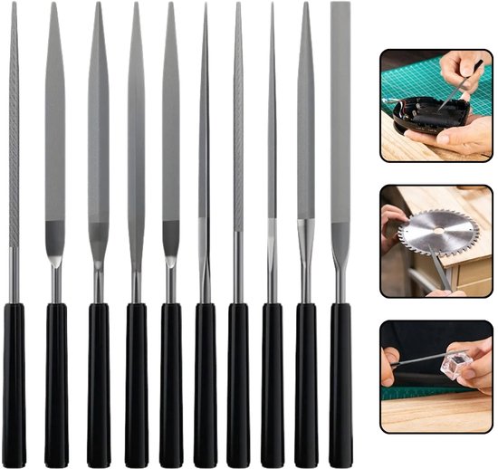 Vijl - Veelzijdige Vijlenset voor Hout en Metaal - 10 Naaldvijlen ...
