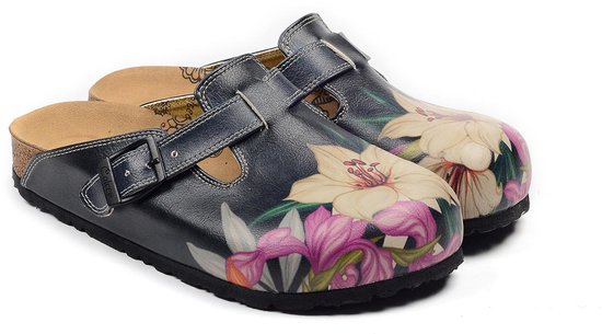 Goby - Elegant Bloom Dames Clogs - Handgemaakt - Bloemenprint - Maat 38 ...