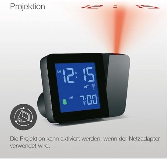 Equivera - Wekker met Projectie - Wekker - Digitale Wekker ...