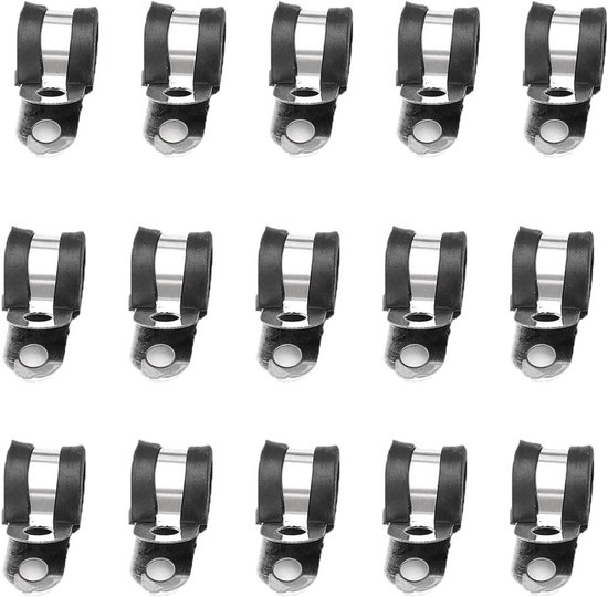 15 STKS Rubber Gevoerde P Clips Slang Pijp Klem Rvs Voor Buis Pijp of ...