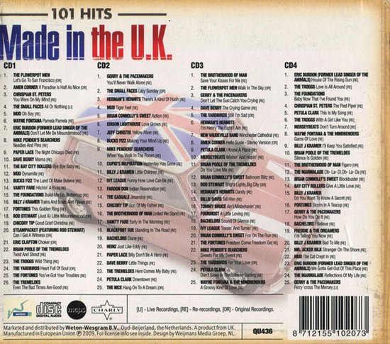 101 Hits Made In The U.K. - 4CD Box, The Flowerpot Men | Muziek | bol