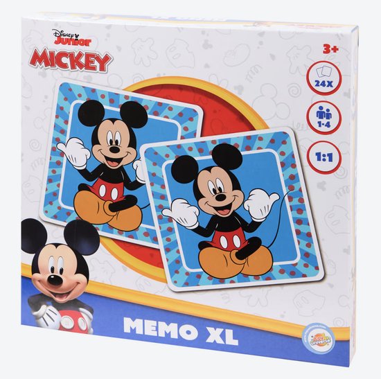 Mickey & Minnie Mouse XXL Memory Spel - Familiespel - Geheugenspel ...