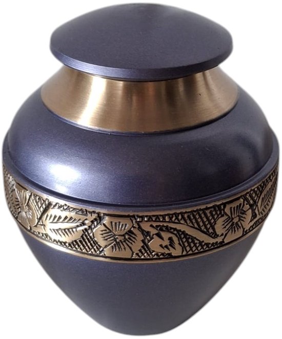 Mini Urn Delphi Engraved Blue 13755B | bol