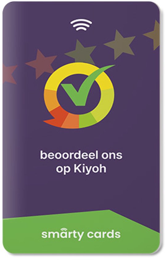 Smarty Cards Paars - Kiyoh Review Kaart - NFC - Paars - Modern en Herkenbaar | bol