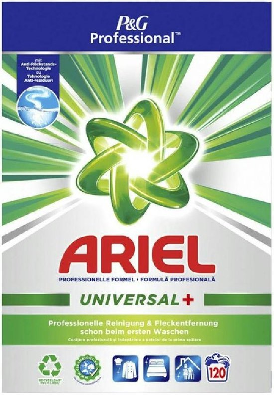 Ariel - Professional - Waspoeder Regular Universal - 7.2kg - 120 ...