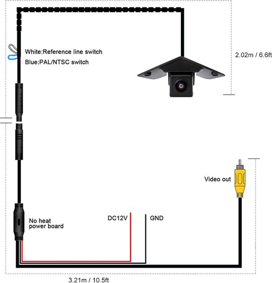 Front Parking Monitor CCD Vooraanzicht Camera Auto Patroon Mount IP68 ...