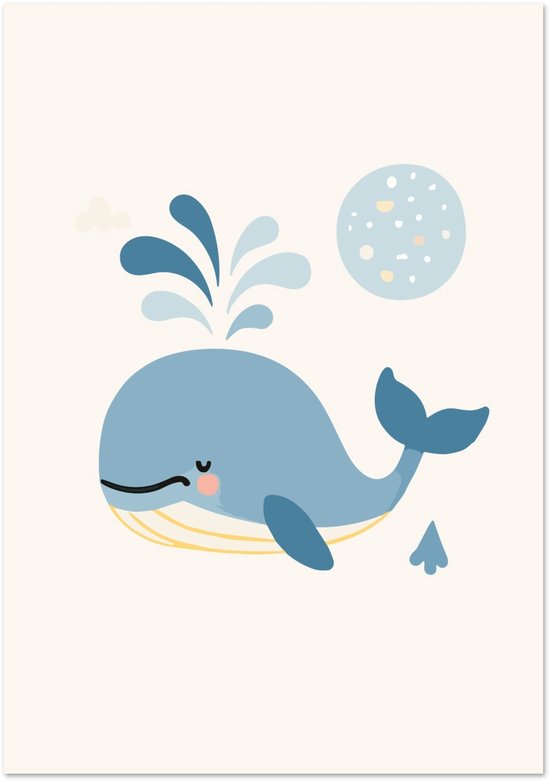 Poster Walvis Pastel 50x70 cm / 20x28″ | bol