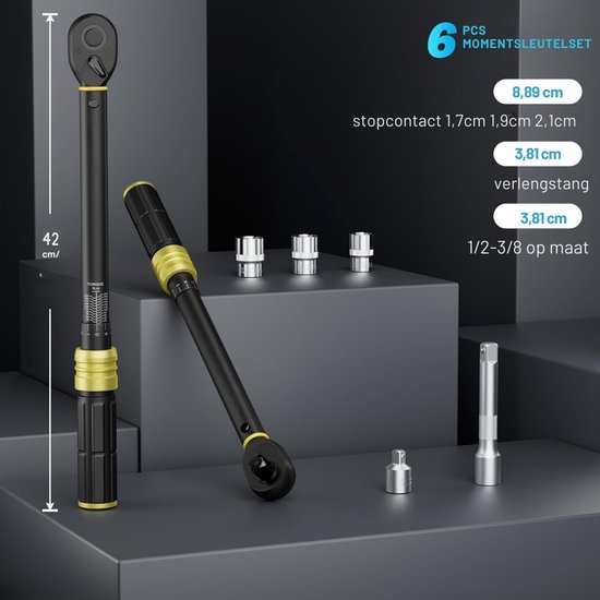 Momentsleutel Auto - Gereedschappen – 6 Delige Set - Handgereedschap ...