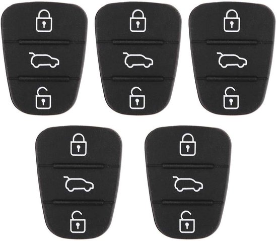 Rubber Knop Pad 5 Stuks Afstandsbediening Auto Sleutel - Rubberen Knop ...