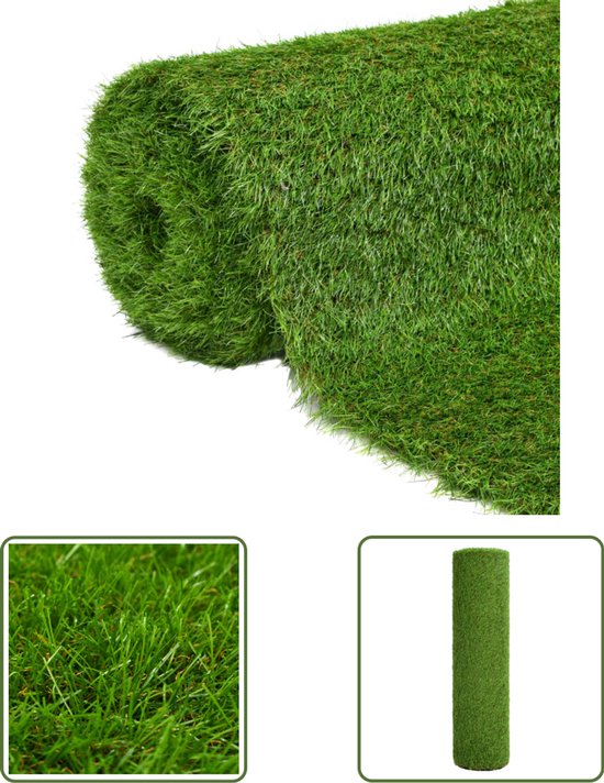 vidaXL Kunstgras - 1x10m - 30mm - Groen Kunstgras - Synthetisch Gras ...