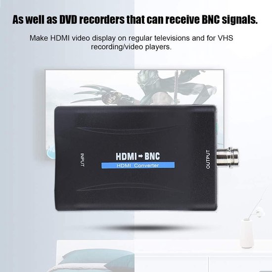HDMI naar BNC video signaal converter 480i 576i - Ondersteuning voor ...