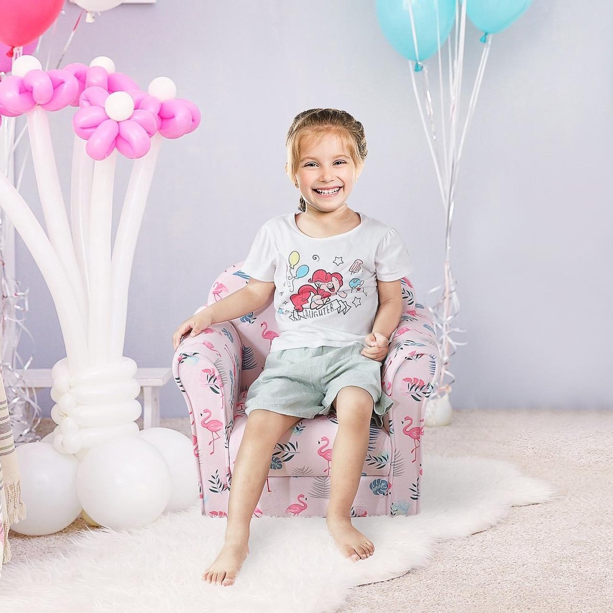 Kindersofa met antislipvoetjes - Kinder Fauteuil - Kinder relax stoel ...