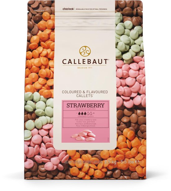 Callebaut Chocolade Callets - Aardbei - 2.5 kg | bol