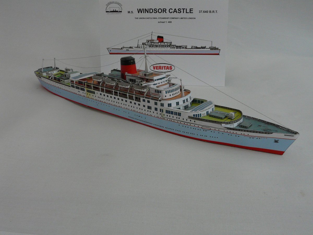 modelbouw, bouwplaat m.s. Windsor Castle, schaal 1/400 | bol.com