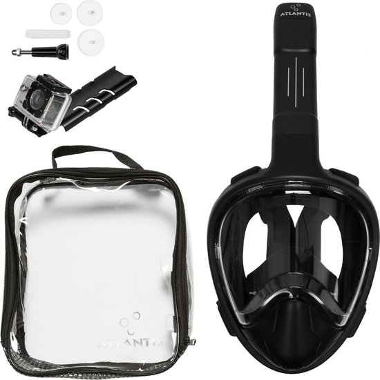 Atlantis Full Face Mask 3.0 - Snorkelmasker - Volwassenen - Stealth ...
