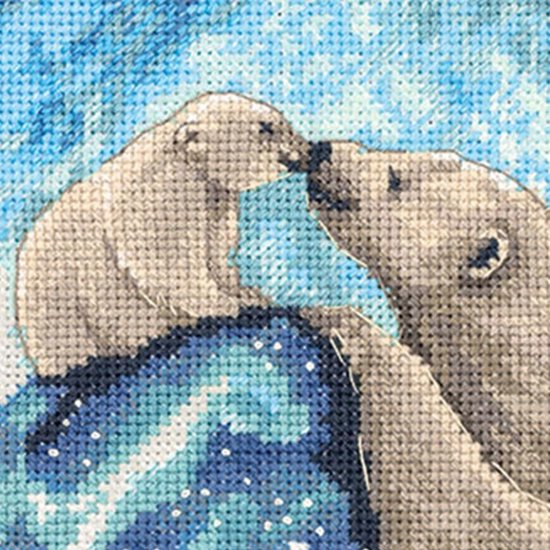 PANNA Borduurpakket Ijsberen J-7082 - Kruissteek - Borduren voor volwassenen - Aida | bol