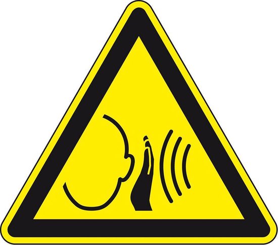 Waarschuwingsbord hard geluid - dibond - W038 300 mm | bol.com